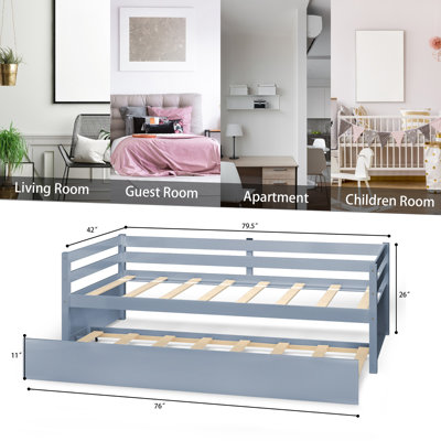 Mack & Milo™ Mahoney Kids Twin Daybed with Trundle & Reviews | Wayfair
