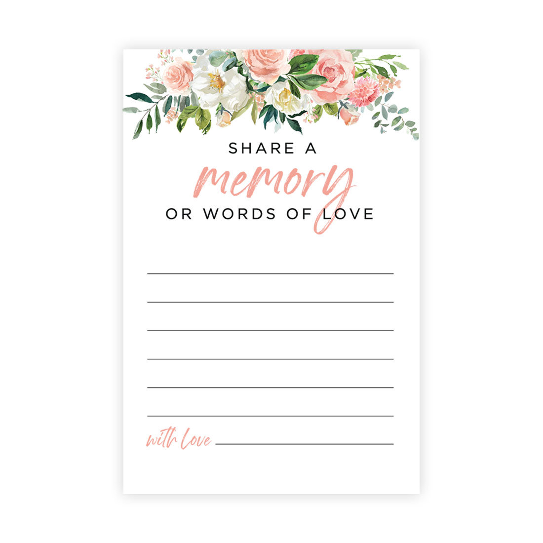 Koyal Wholesale Share A Memory Cards, Rustic Peach Roses 4" X 6" Cards ...