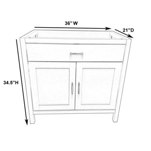 Niturra NEWPORT 36'' Single Bathroom Vanity Base Only | Wayfair