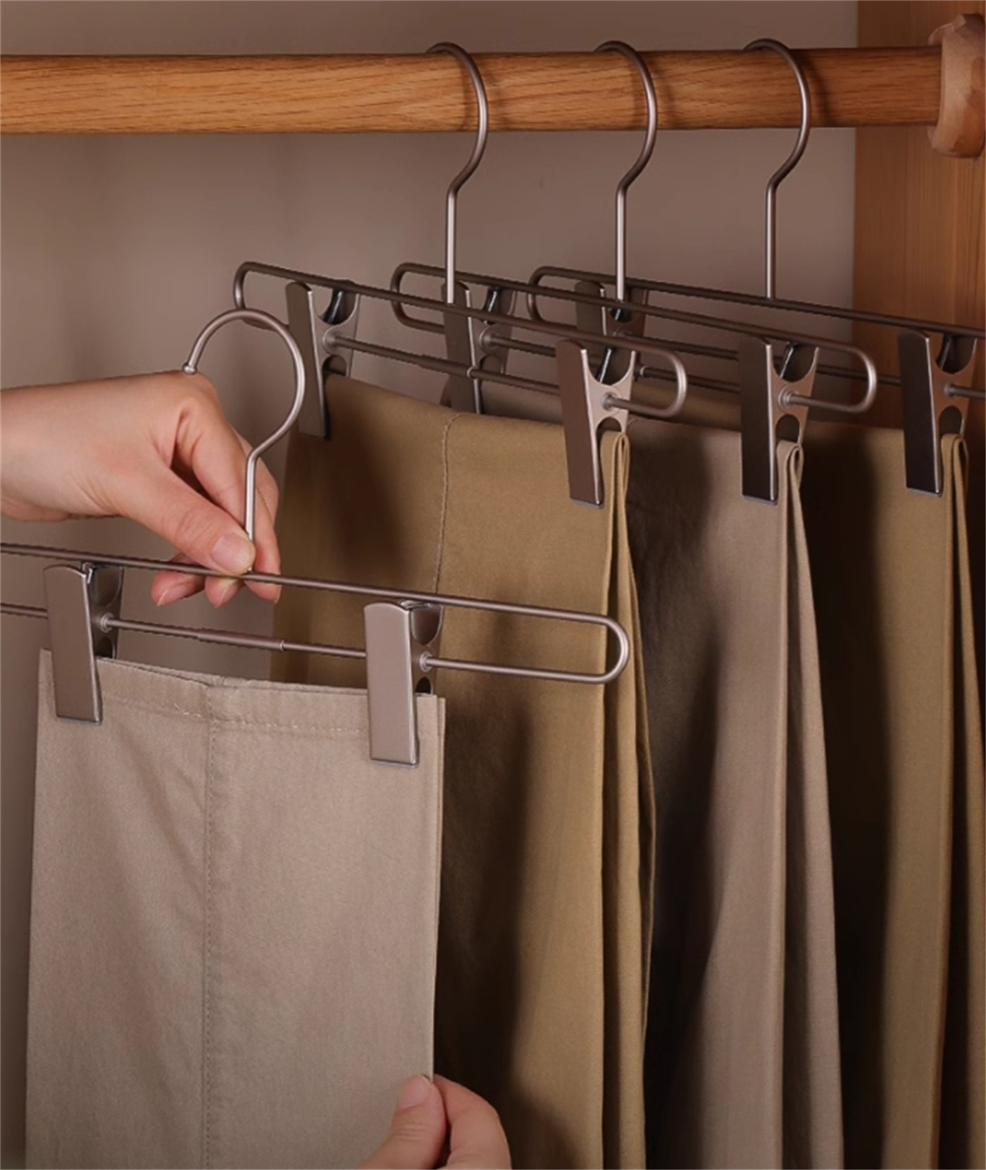 Rebrilliant Stainless Steel Retractable Trouser Hanger | Wayfair