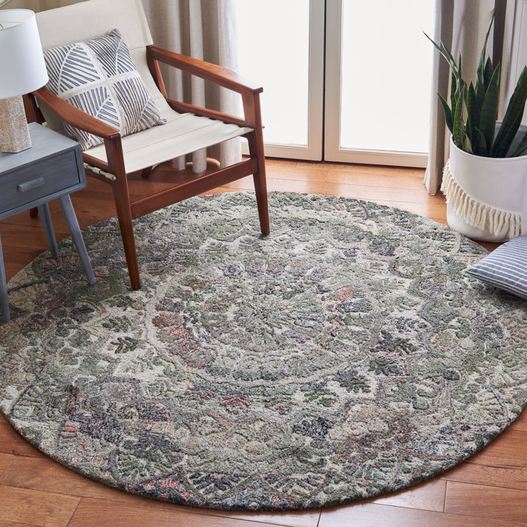 Bungalow Rose Brantley Hand Tufted Performance Floral Rug & Reviews ...