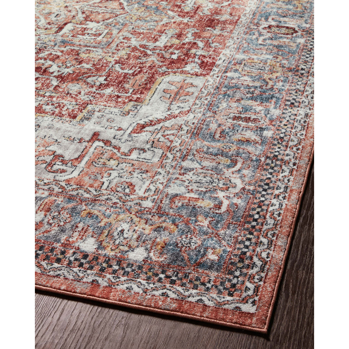 Langley Street® Fiorillo Oriental Rust/Red/Blue Area Rug & Reviews ...