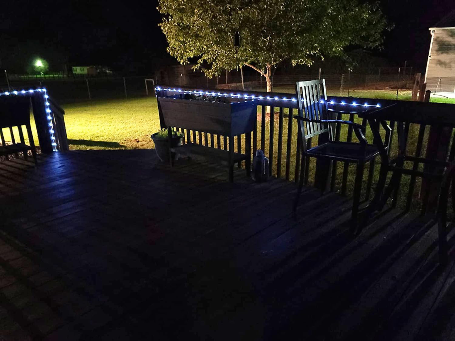 The Holiday Aisle® Solar Rope Light 33FT, IP65 Weatherproof Outdoor LED ...