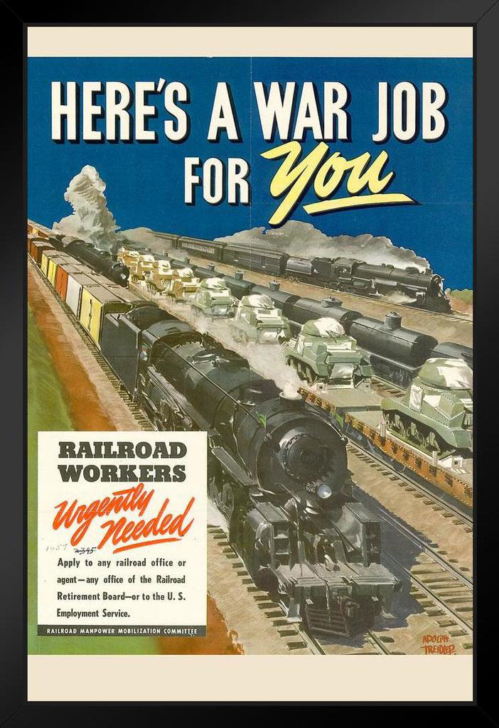 Williston Forge WPA War Propaganda Heres A War Job For You Railroad ...