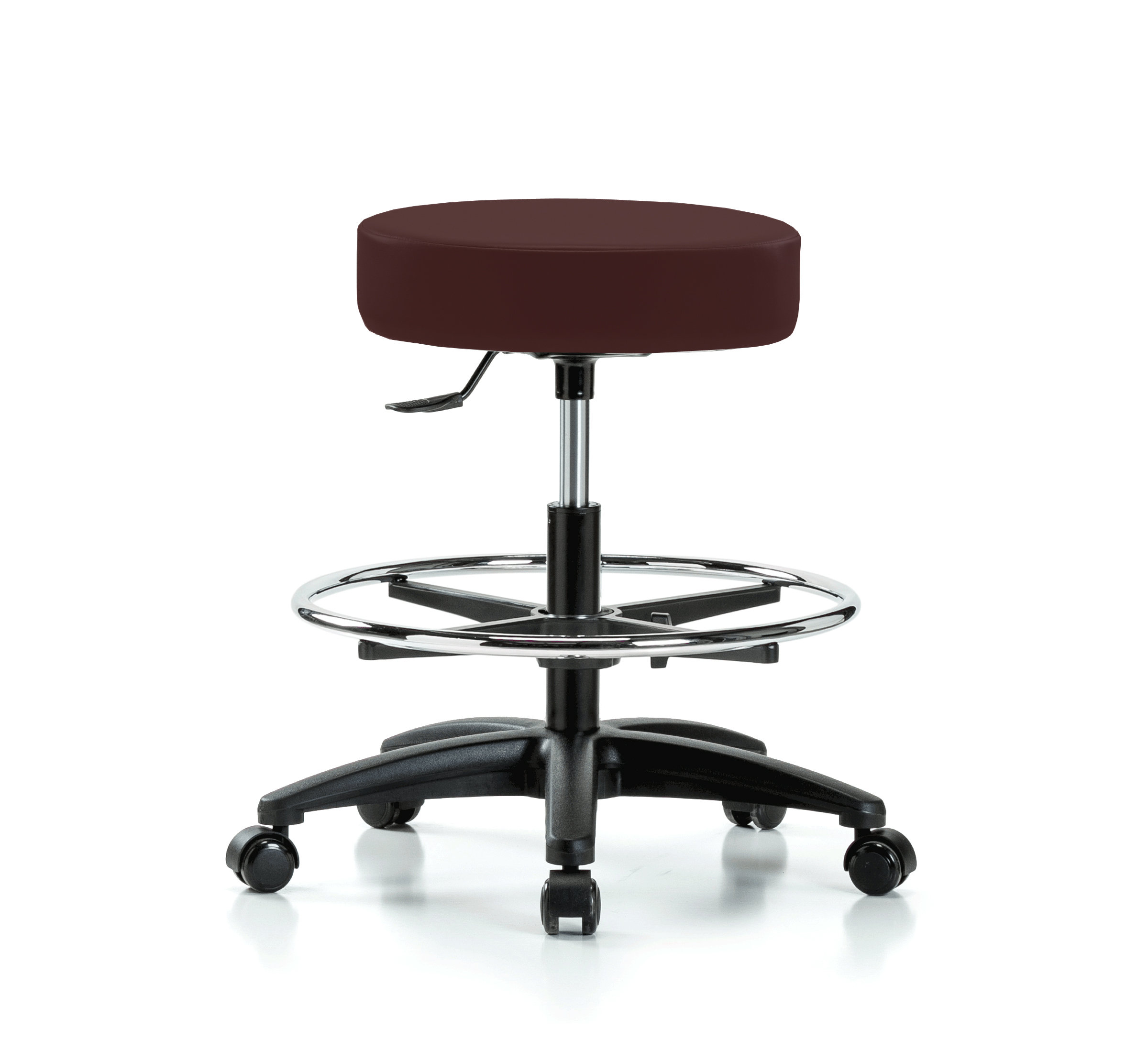 Perch Chairs & Stools PERCH Single Lever Swivel Stool with Foot Ring ...