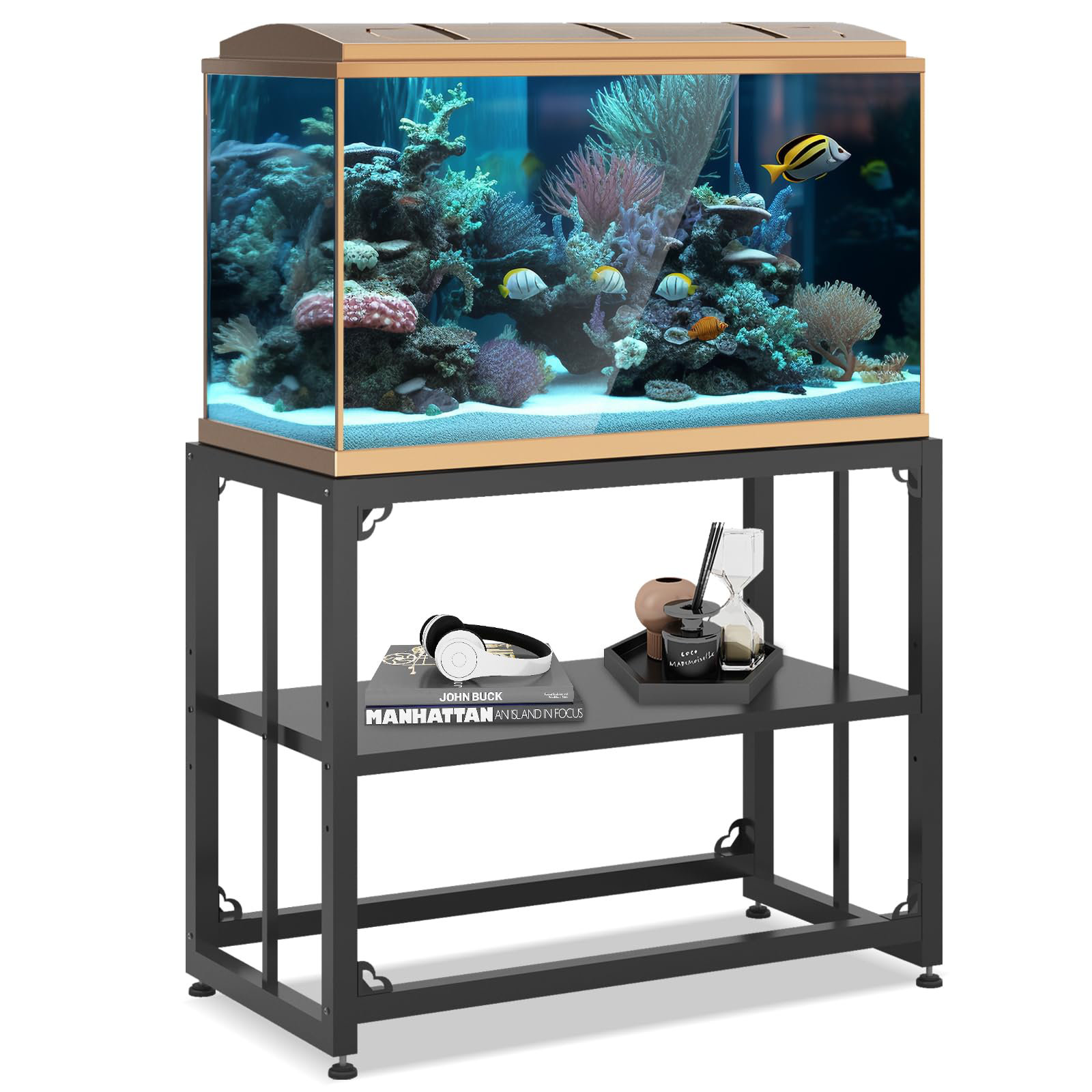 Latitude Run® Fish Tank Stand, Aquarium Stand For 40 Gallon, Upgrade ...