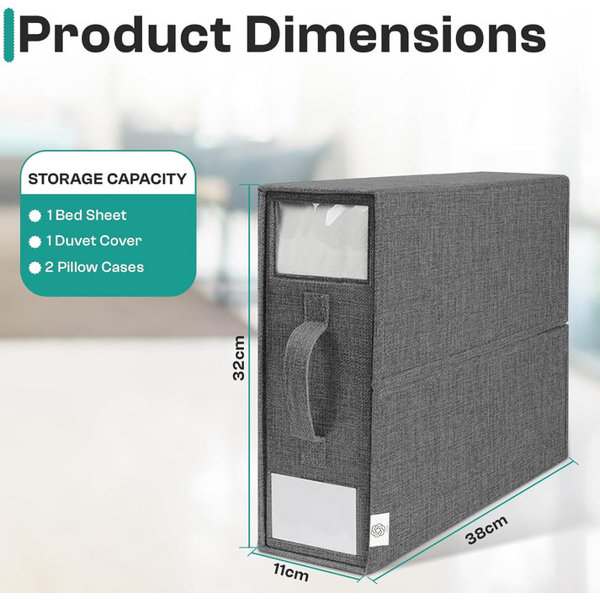 Ebern Designs CasaCore Foldable Linen Storage, Bed Sheet Organizers ...