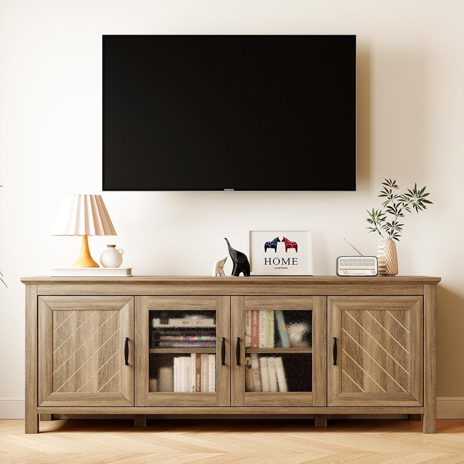Winston Porter 59'' TV Stand for TV up to 65 Inches, Entertainment ...