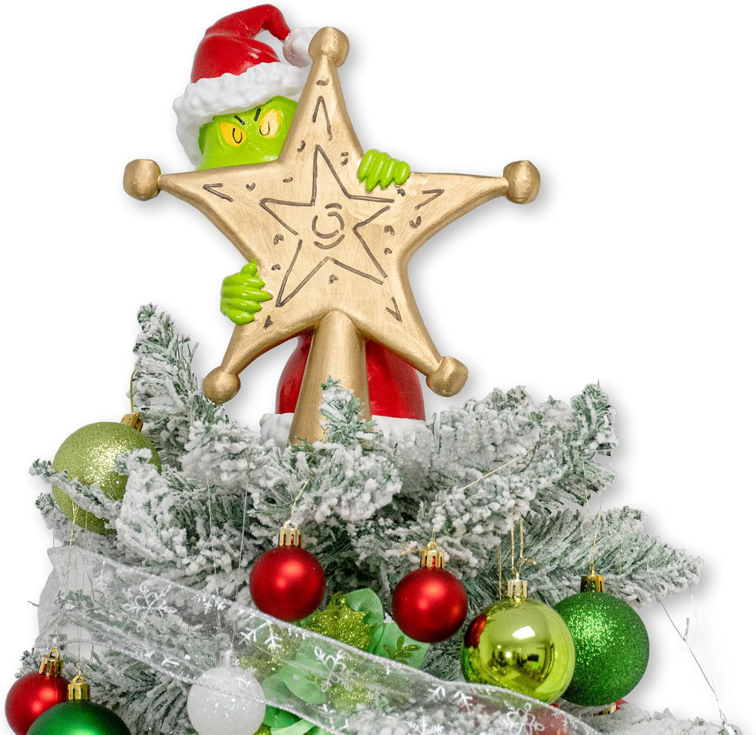 Darby Home Co 10 Inch Christmas Tree Topper Cute And Funny Christmas ...