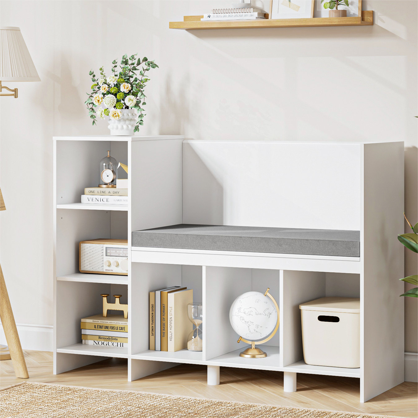 Wade Logan® Aricella 31.7'' H x 43.3'' W Cube Bookcase with Reading ...