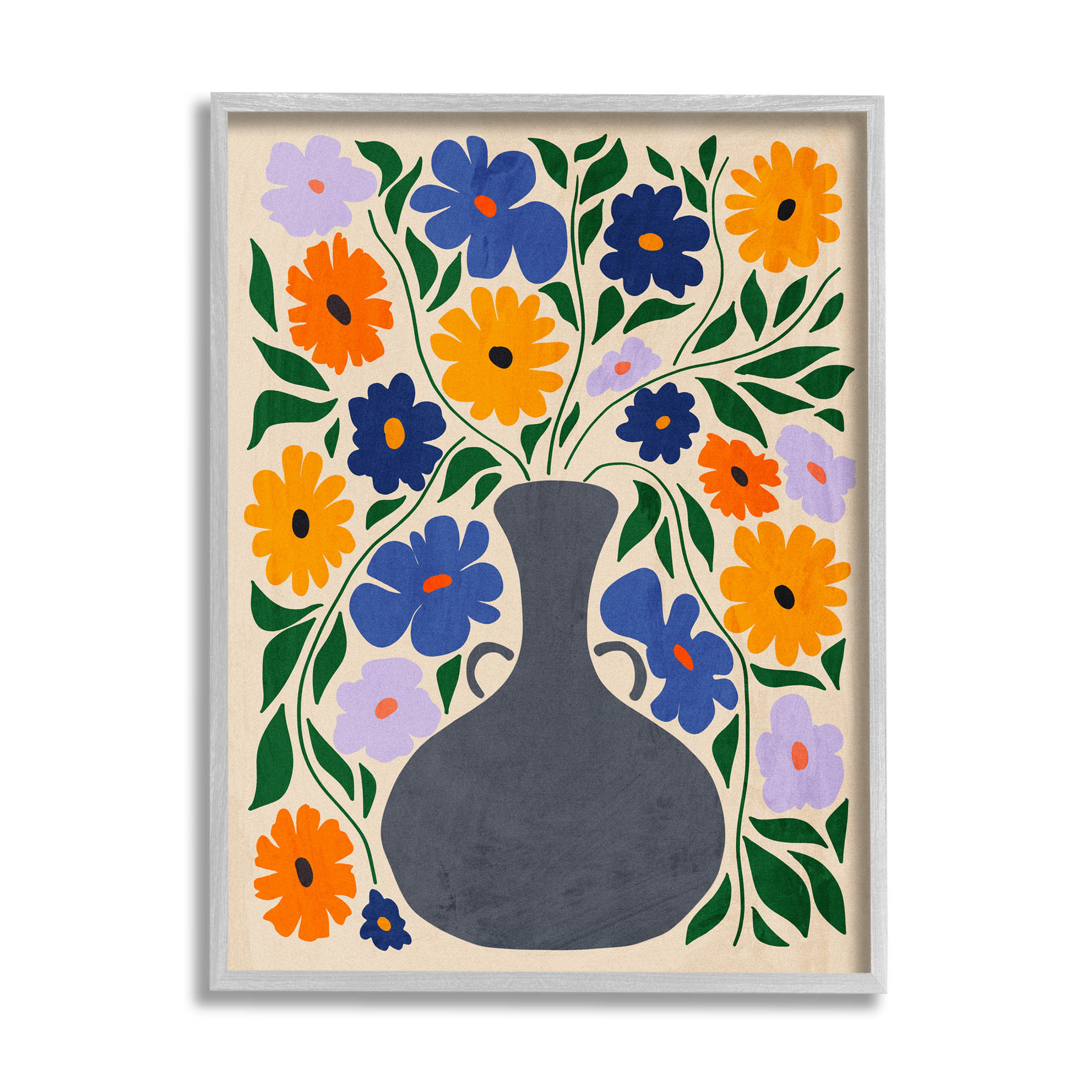 Stupell Industries Contemporary Daisies Flower Pot Giclee Art By Ziwei ...