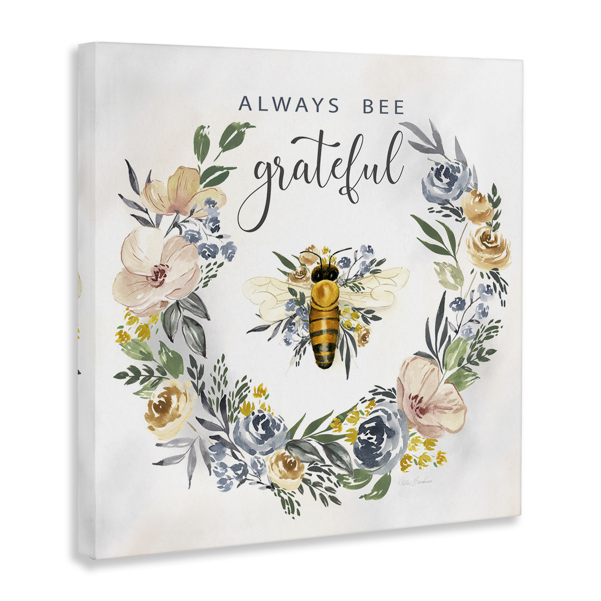 August Grove Country Bee Grateful Canvas Wall Art by Kristen Brockman ...