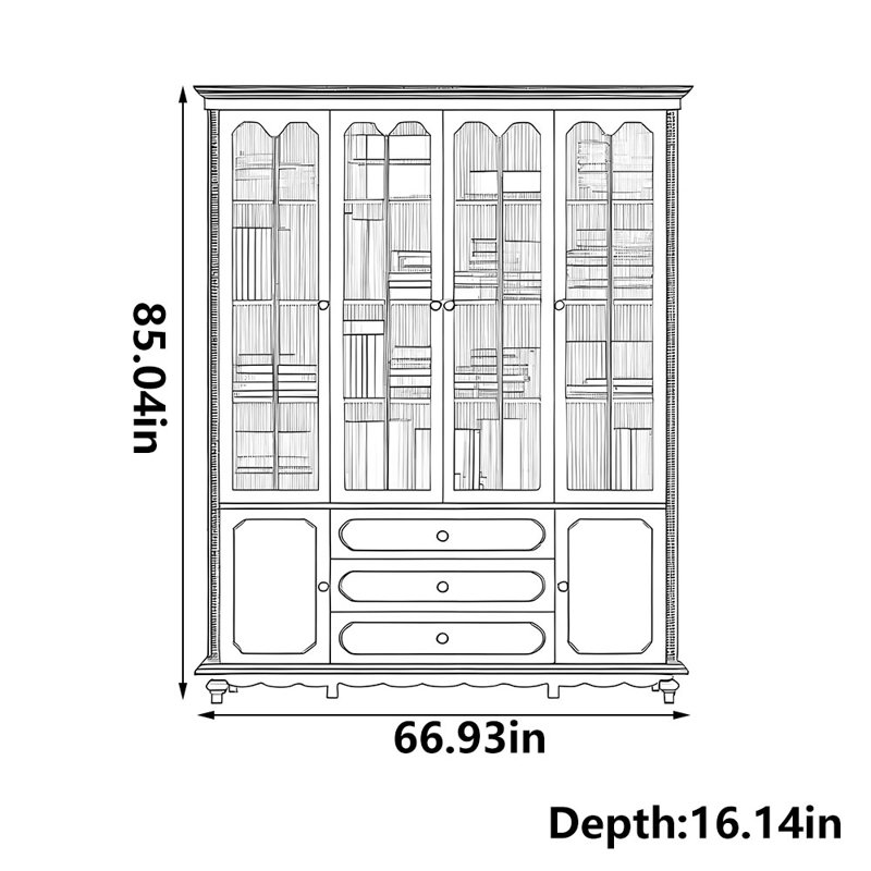 Canora Grey French style romantic bookcase | Wayfair