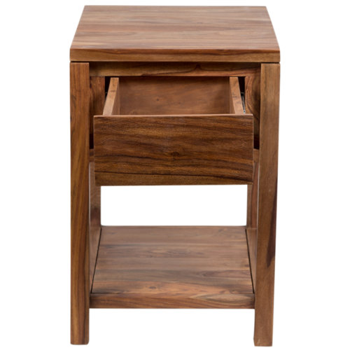 Union Rustic Kanwal Solid Wood End Table with Storage & Reviews | Wayfair