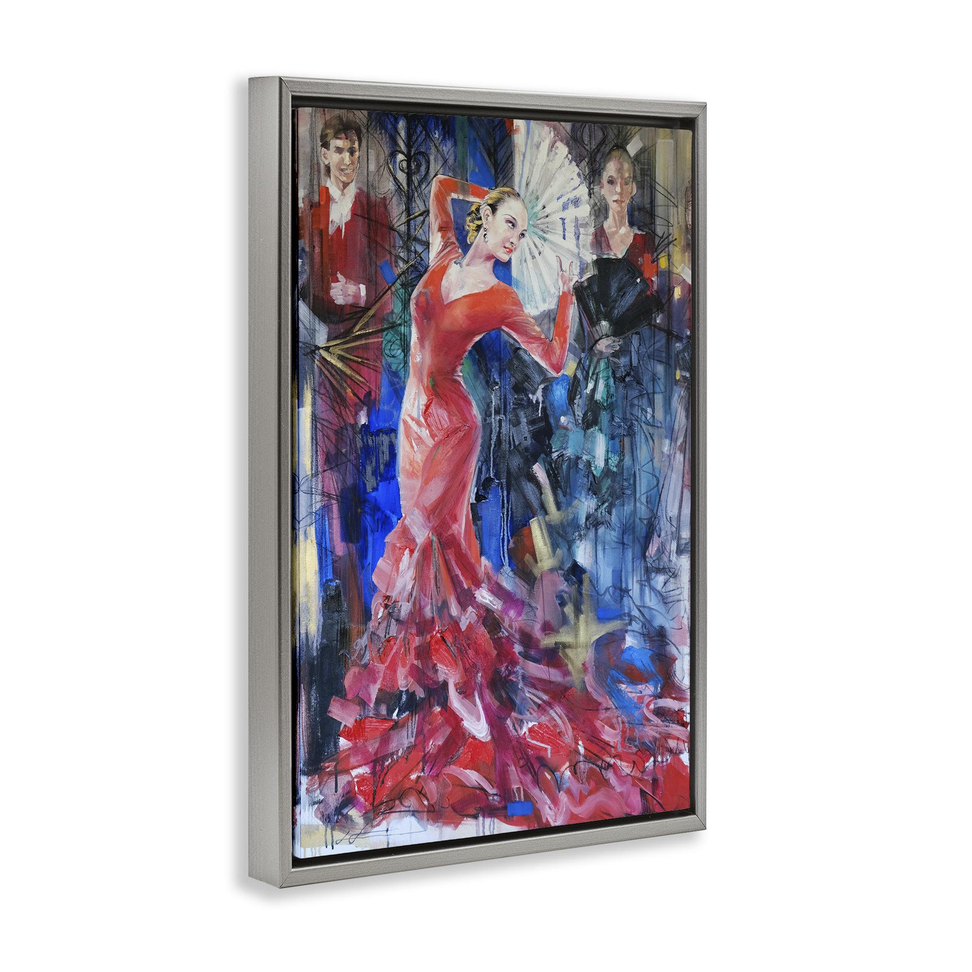 Latitude Run® Bold Dancer with Fan Floating Frame, design by Lucille ...