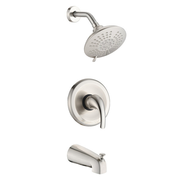 INLE Single Handle Tub Spout and 5-functions Shower Head Set (Valve ...