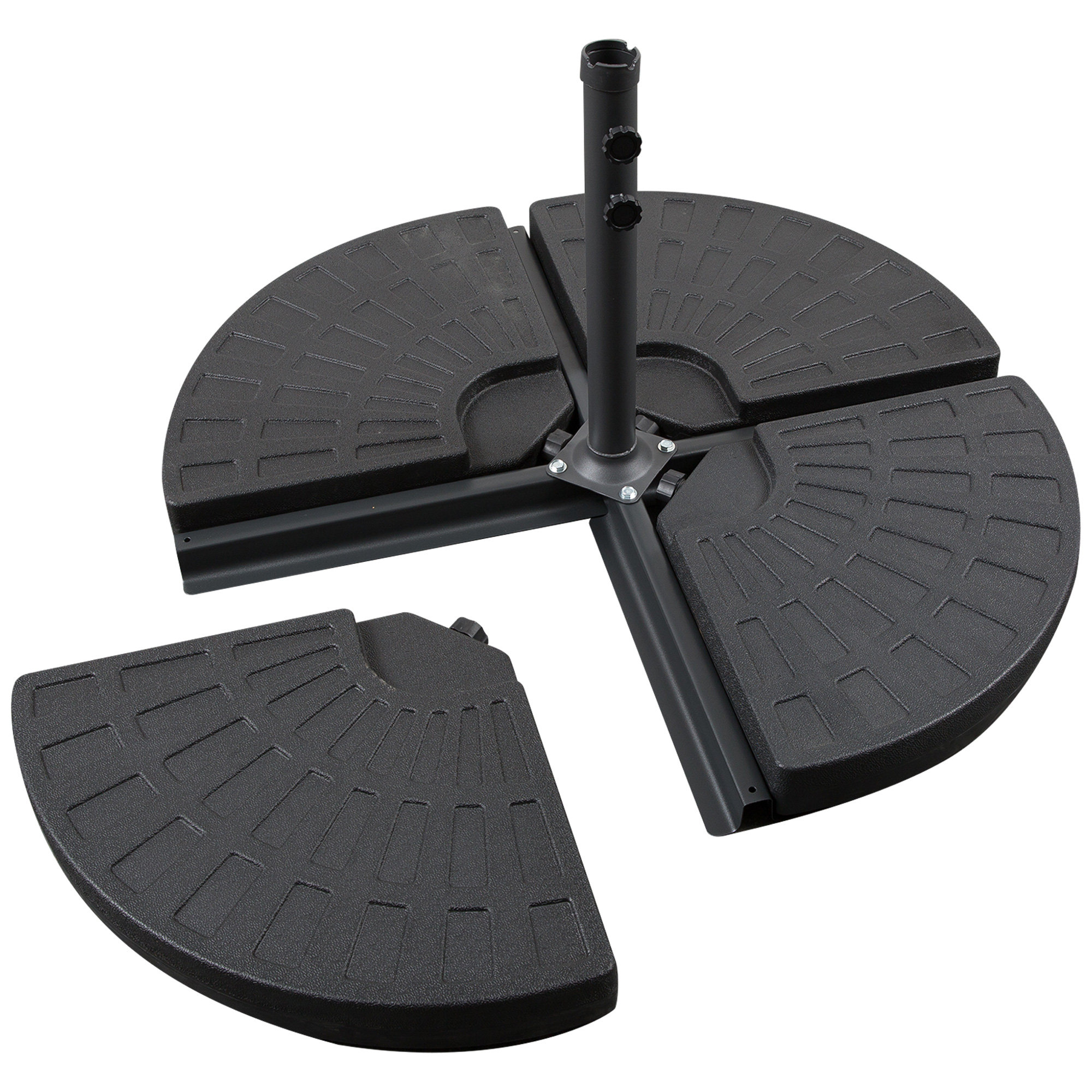 Arlmont & Co. Destinee Round Fillable Plastic Free Standing Base ...