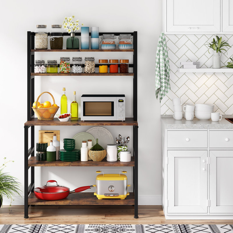 17 Stories Ozturk Industrial Storage Shelves, Kitchen Shelves & Reviews ...