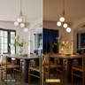 Mercer41 4/6 - Light Dimmable Sputnik Modern Linear Chandelier with ...