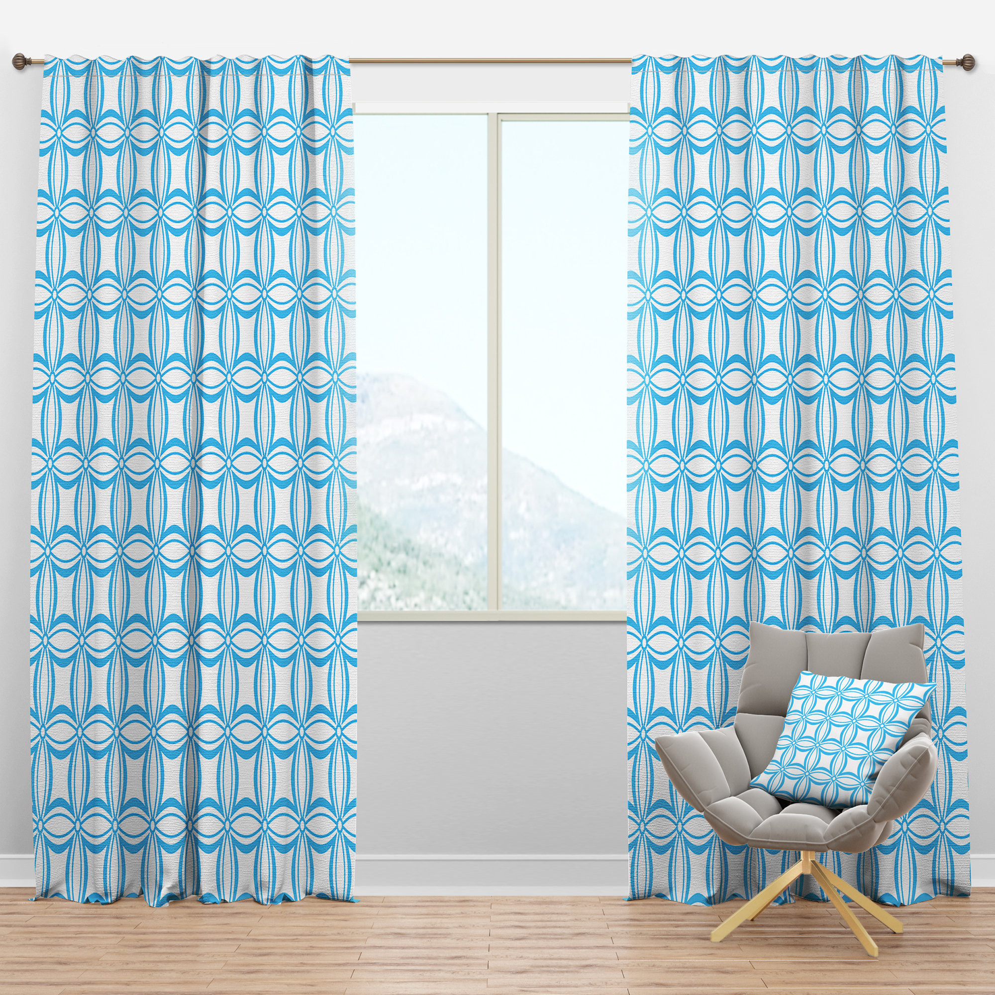 Design Art Retro Pattern Abstract Design II - Abstract Curtain - Velvet ...