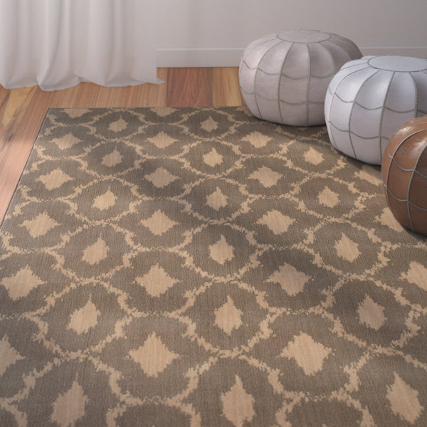 Bungalow Rose Goble Geometric Gray/Tan Area Rug | Wayfair