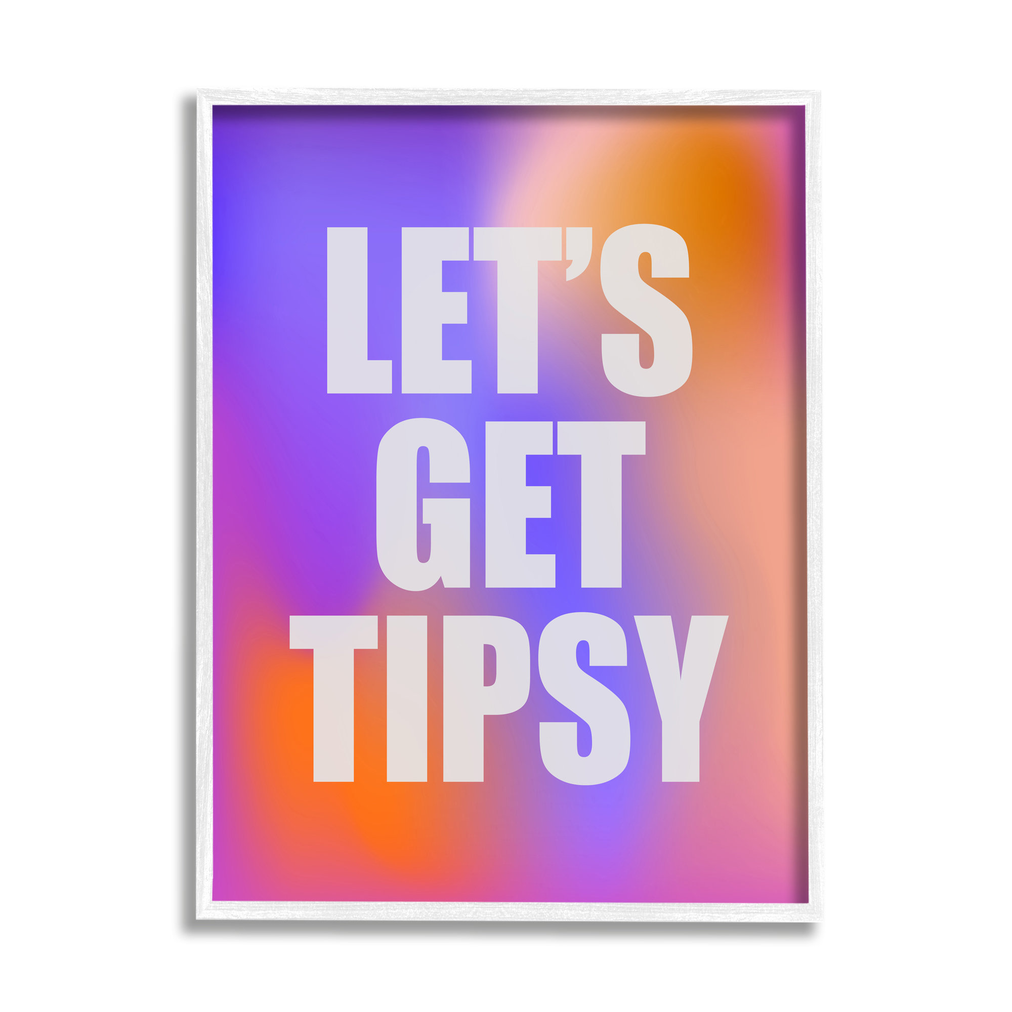 Stupell Industries Bold Let's Get Tipsy Framed by House of Lulu | Wayfair
