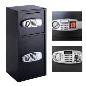 Winado Large Security Double Door Depository Safe Box with Dual-Lock ...