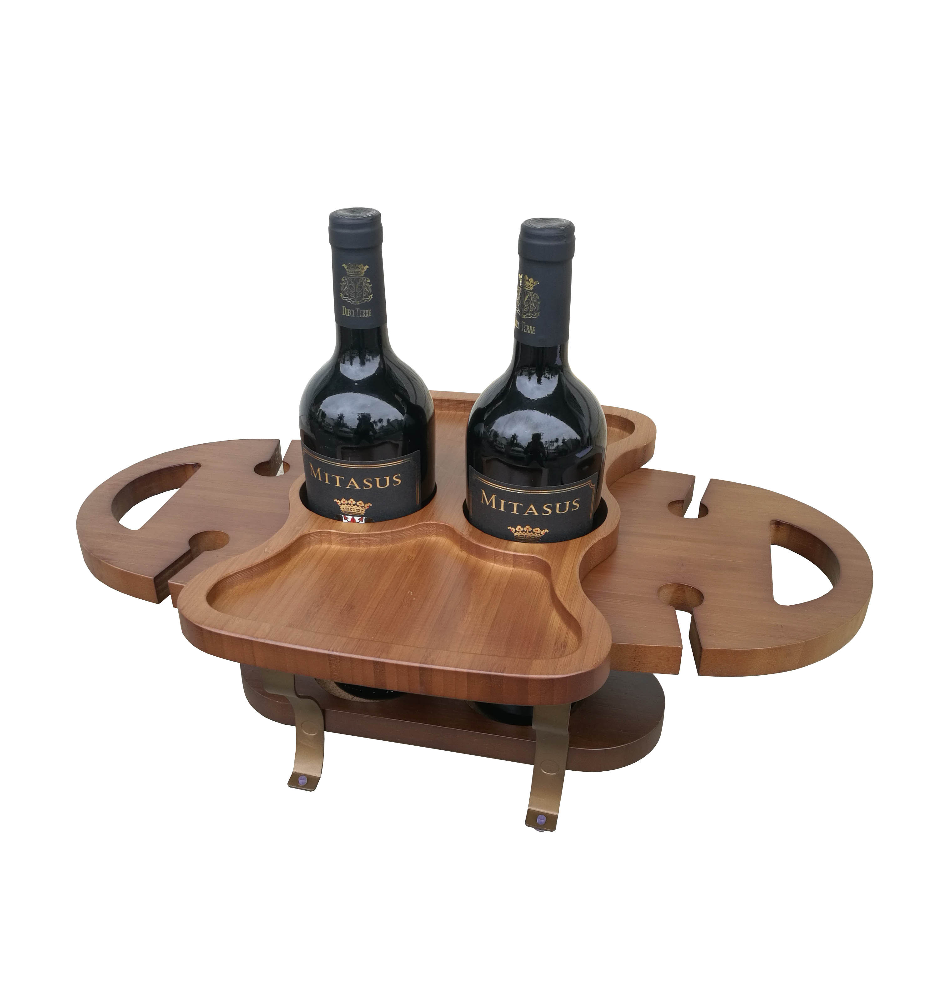 Prep & Savour Red Wine Holder 4× Glasses And 2×Bottles ,Elegant Design ...