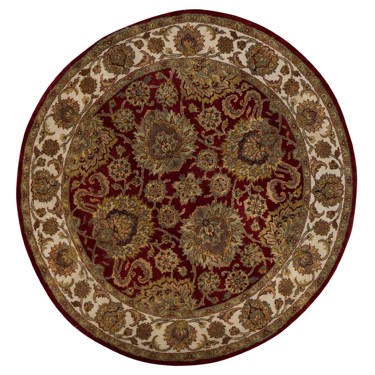 Bokara Rug Co., Inc. One-of-a-Kind Hand-Knotted 6'1" Round Wool Area ...