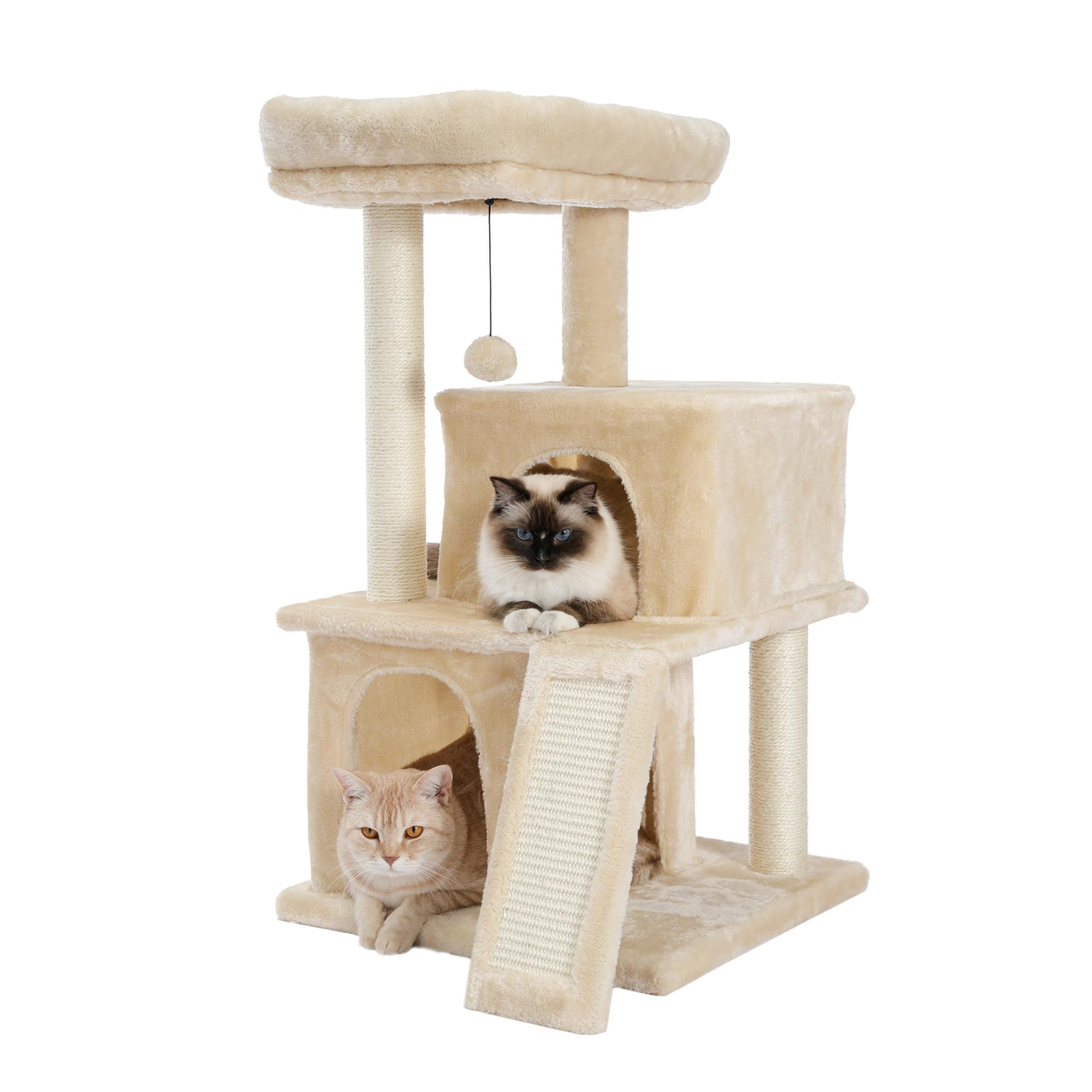 George Oliver 34-inch multi-layer plush cat tree | Wayfair
