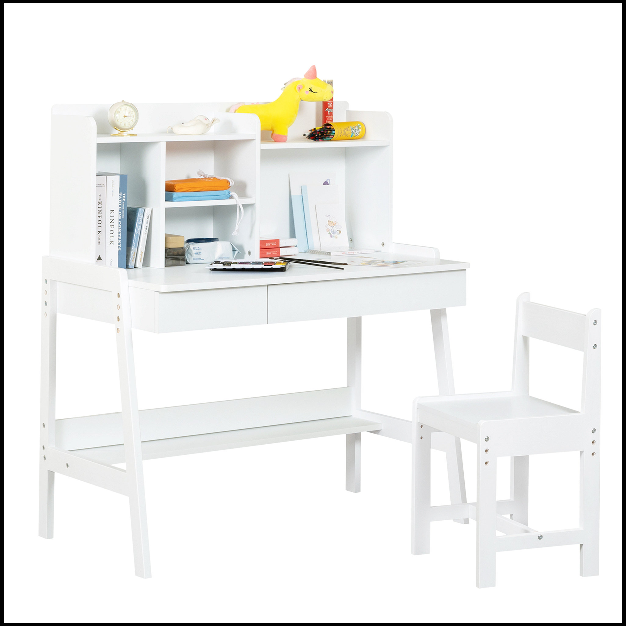 Harriet Bee Modern classic desk, children's desk, solid wood desk ...