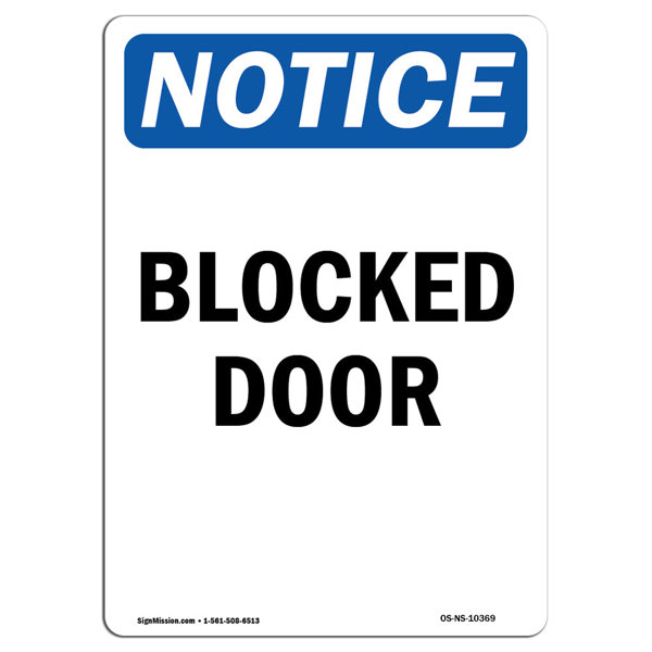 SignMission Blocked Door Sign - Wayfair Canada