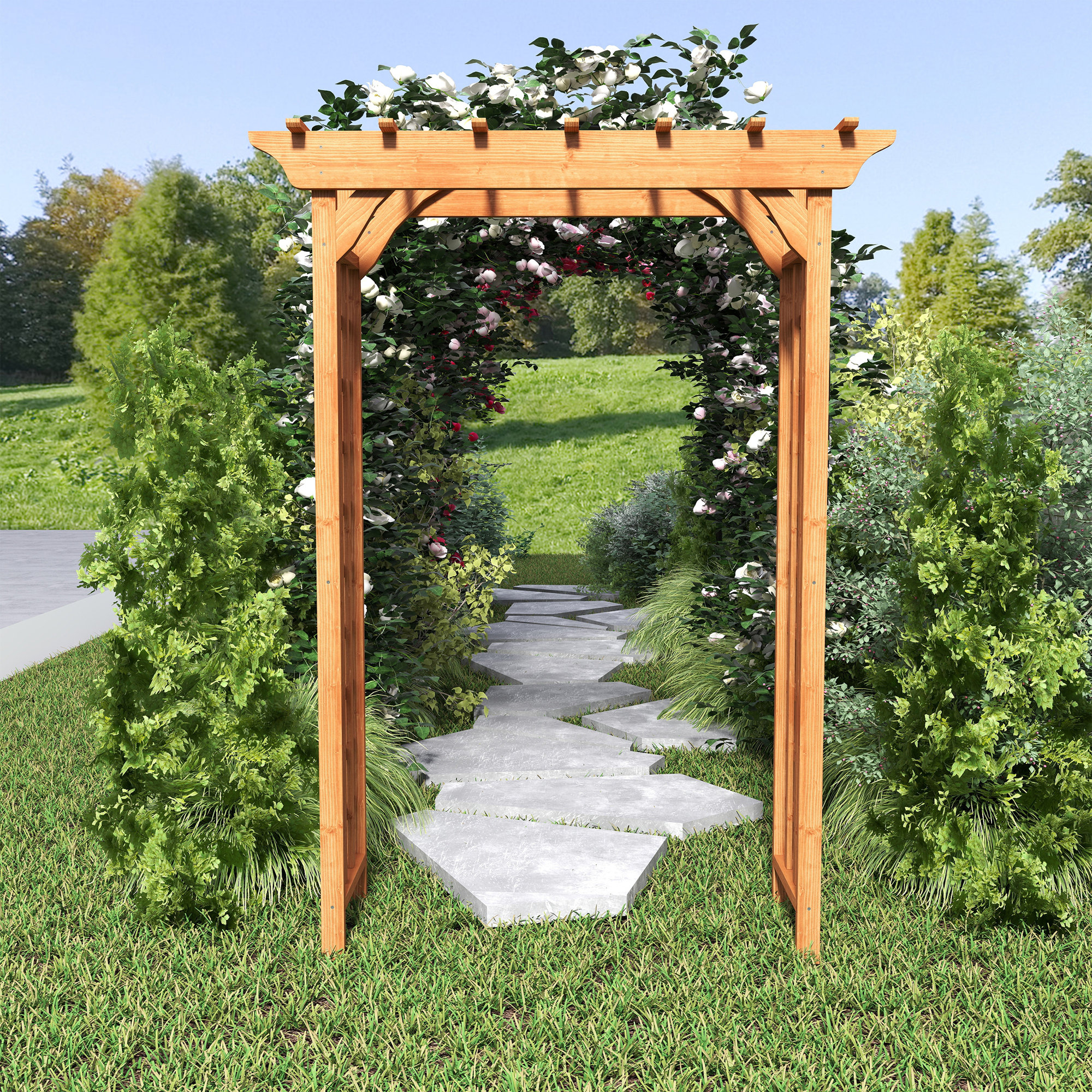Arlmont & Co. Wooden Arbour - Wayfair Canada