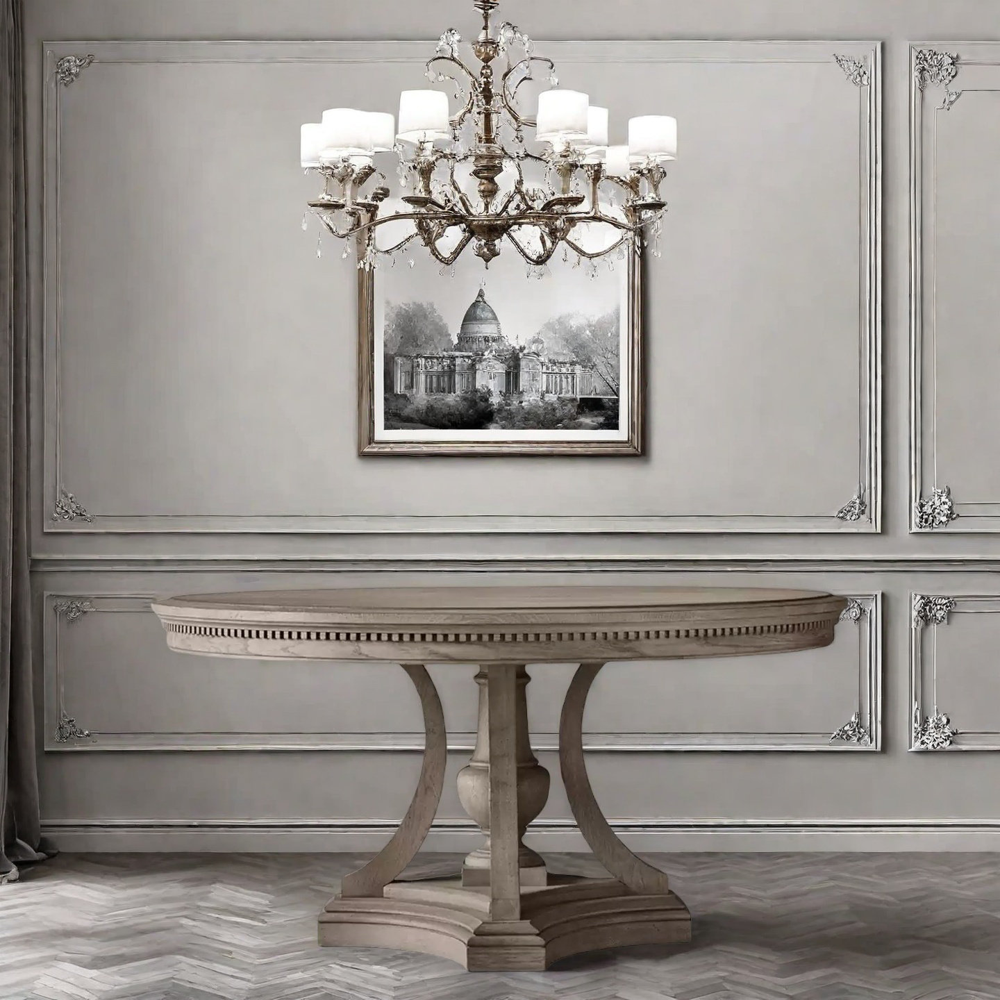 August Grove® Vintage Ash Round Table: Safe & Stylish. | Wayfair