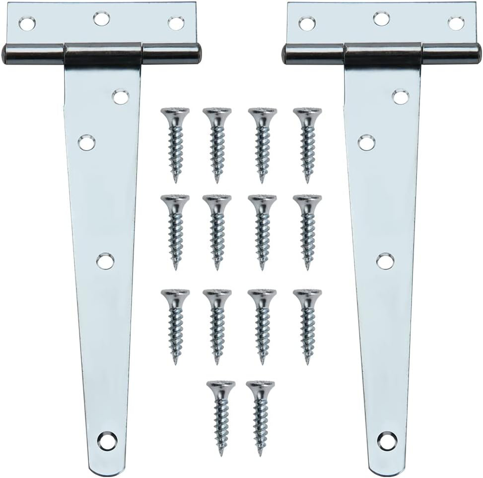 Domira 150Mm (6") Silver Galvanized Steel T-Hinges – Heavy Duty Rust ...