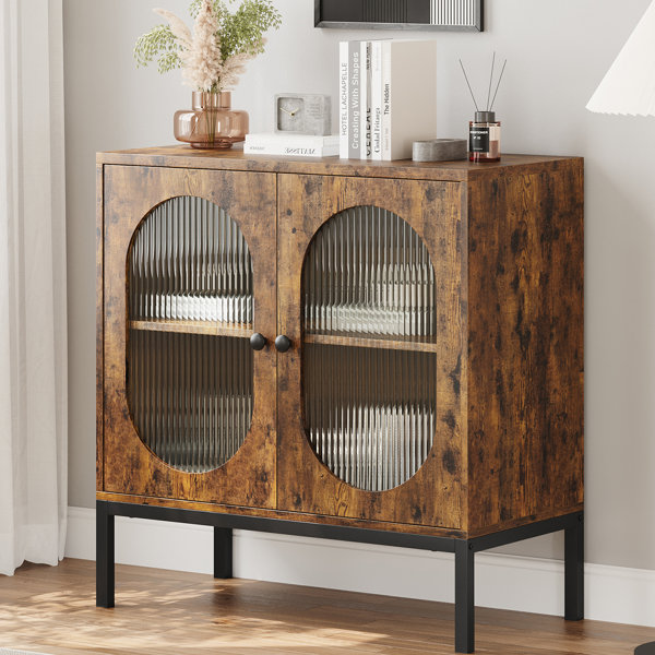 Ebern Designs Anjonette Buffet Cabinet, Storage Cabinet with Glass ...