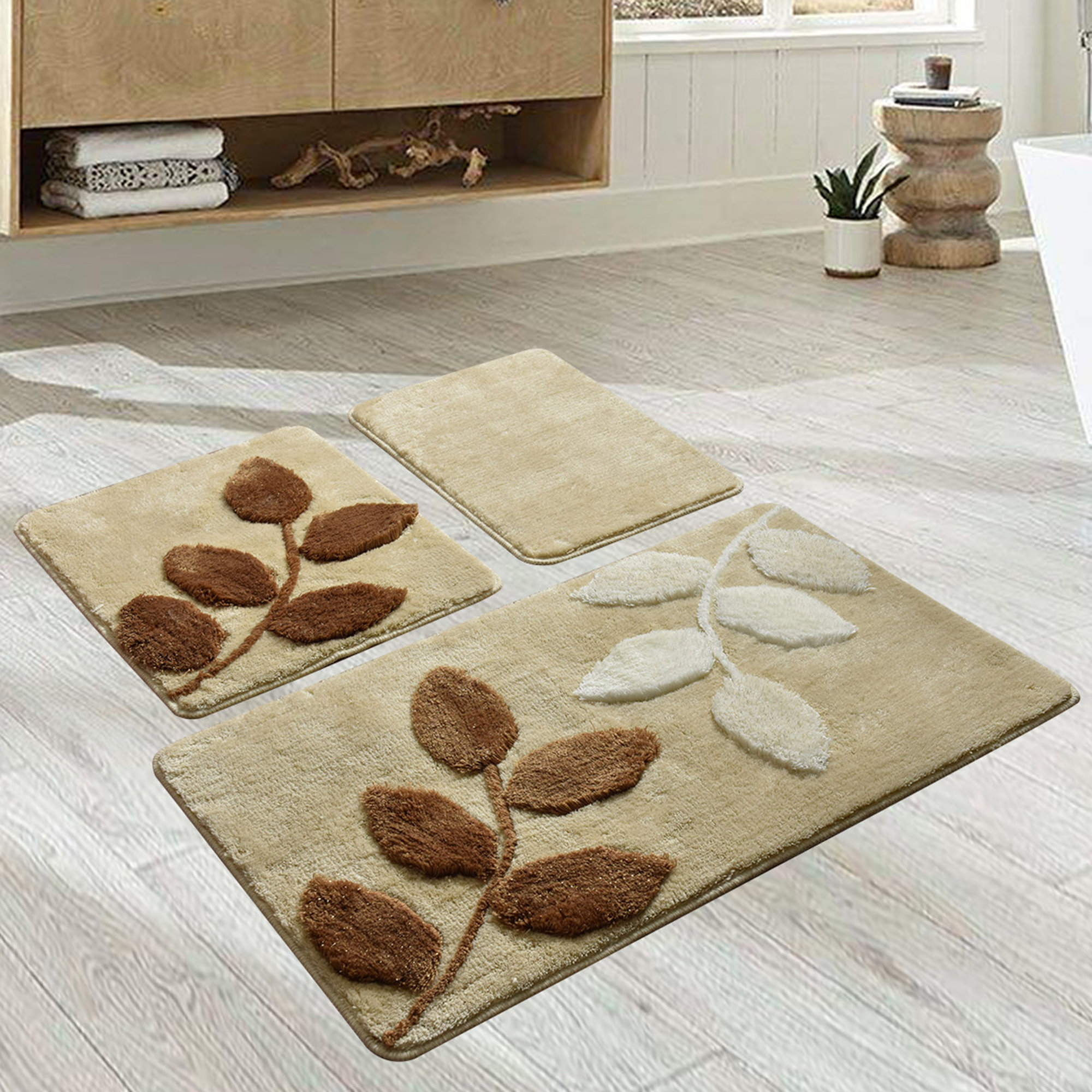 East Urban Home Savitsky 3 Piece Bath Rug Set | Wayfair