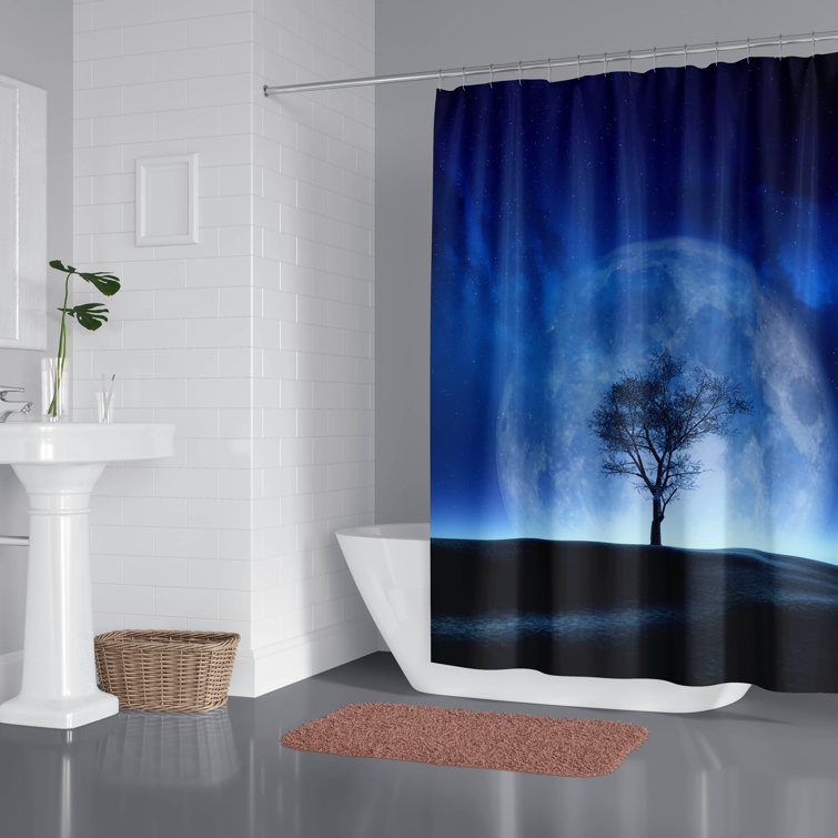 Tropik Home Fabric Extra Long Single Shower Curtain | Wayfair.co.uk