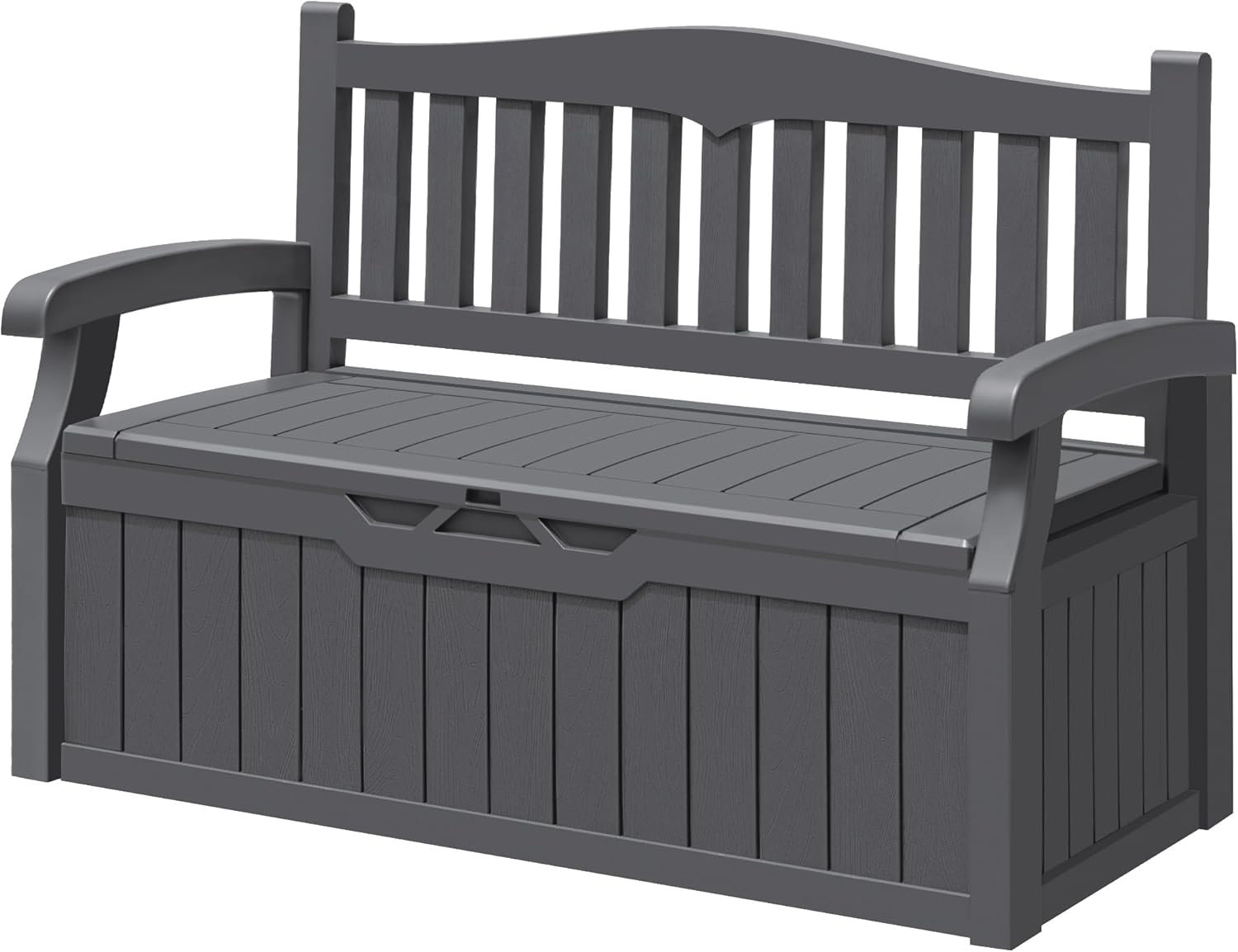 Gardesoly 70 Gallon Storage Bench Outdoor Deck Box With Handrails ...