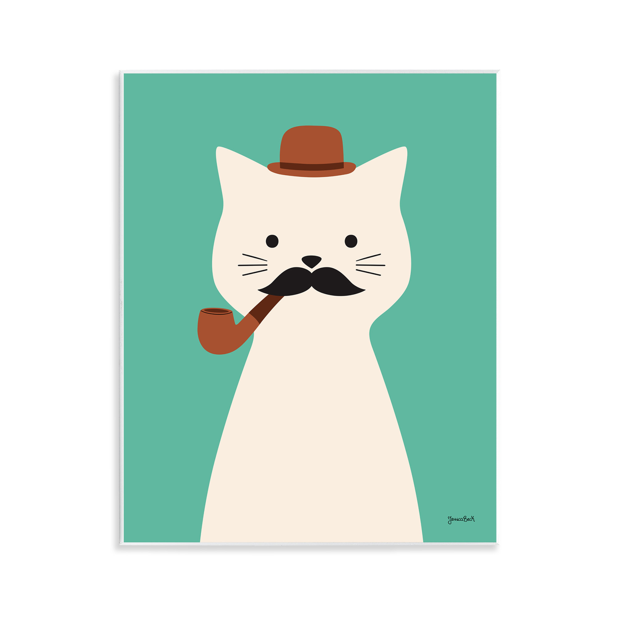 Dakota Fields Cat Smoking Pipe Wall Plaque Art by Jessica Beck | Wayfair