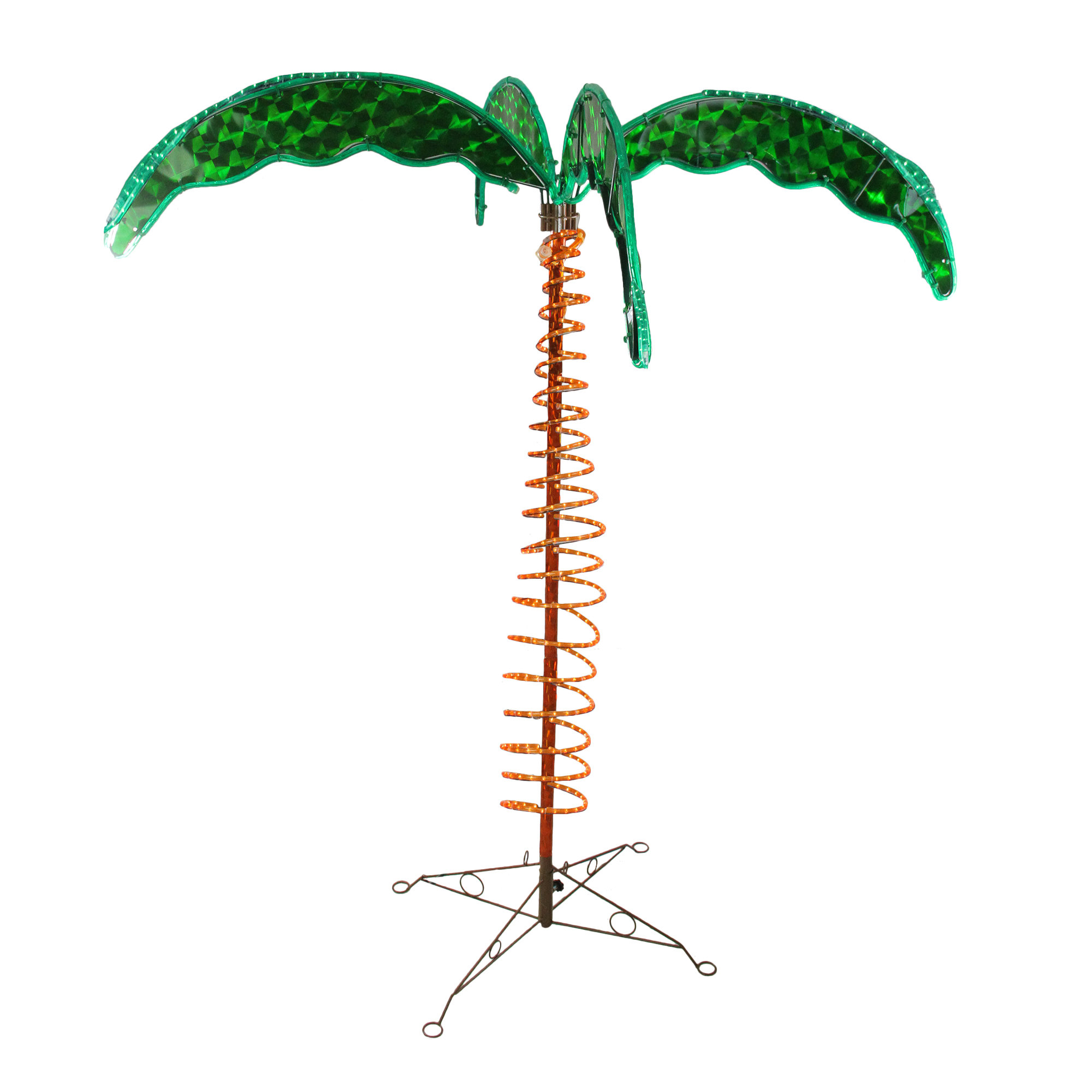 Roman, Inc. Tropical Holographic Rope Light Outdoor Palm Tree ...