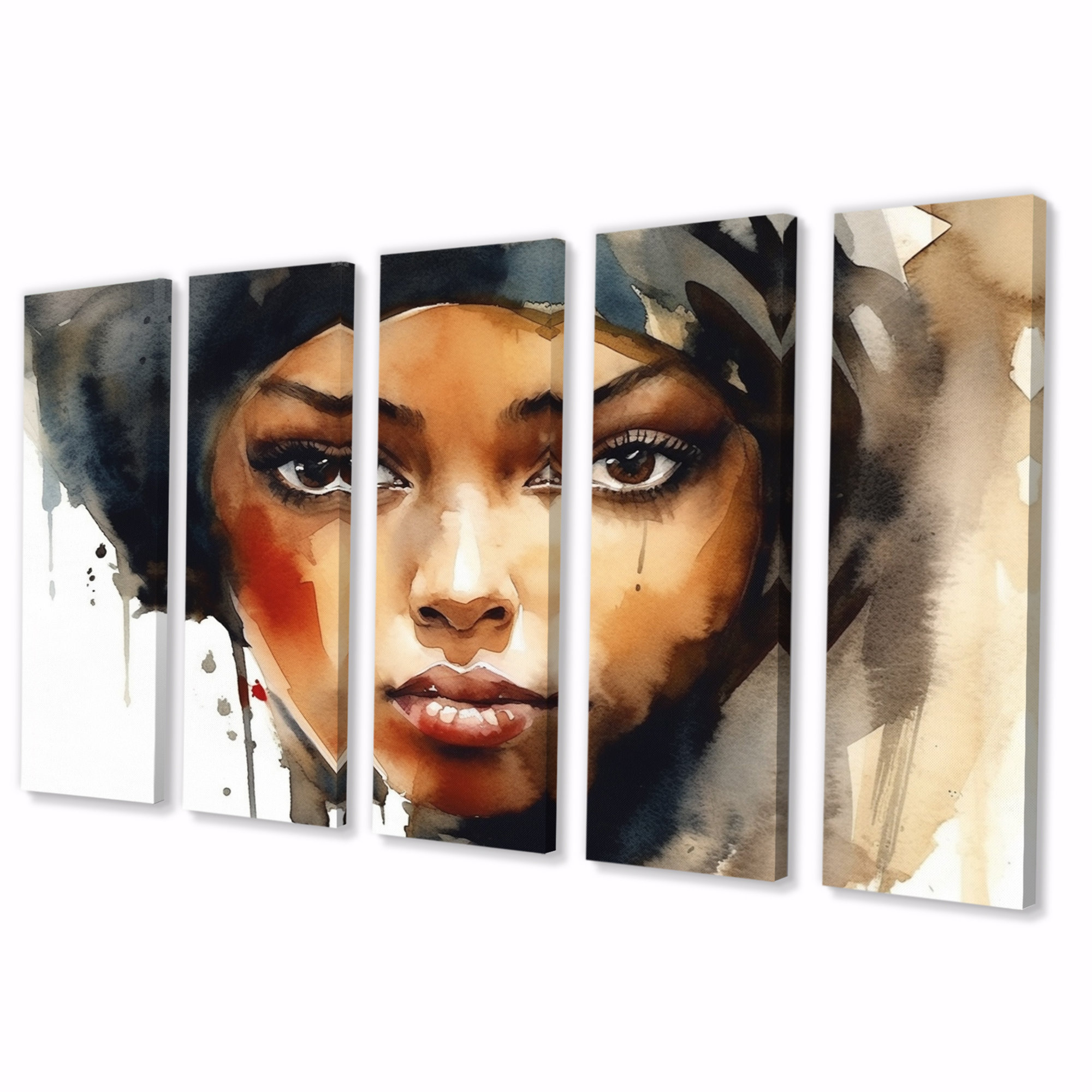 Wildon Home® African American Woman Portrait - Portrait Wall Decor - 5 ...