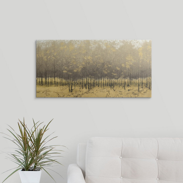 Millwood Pines Leuan Golden Trees III by James Wiens - Print - Wayfair ...