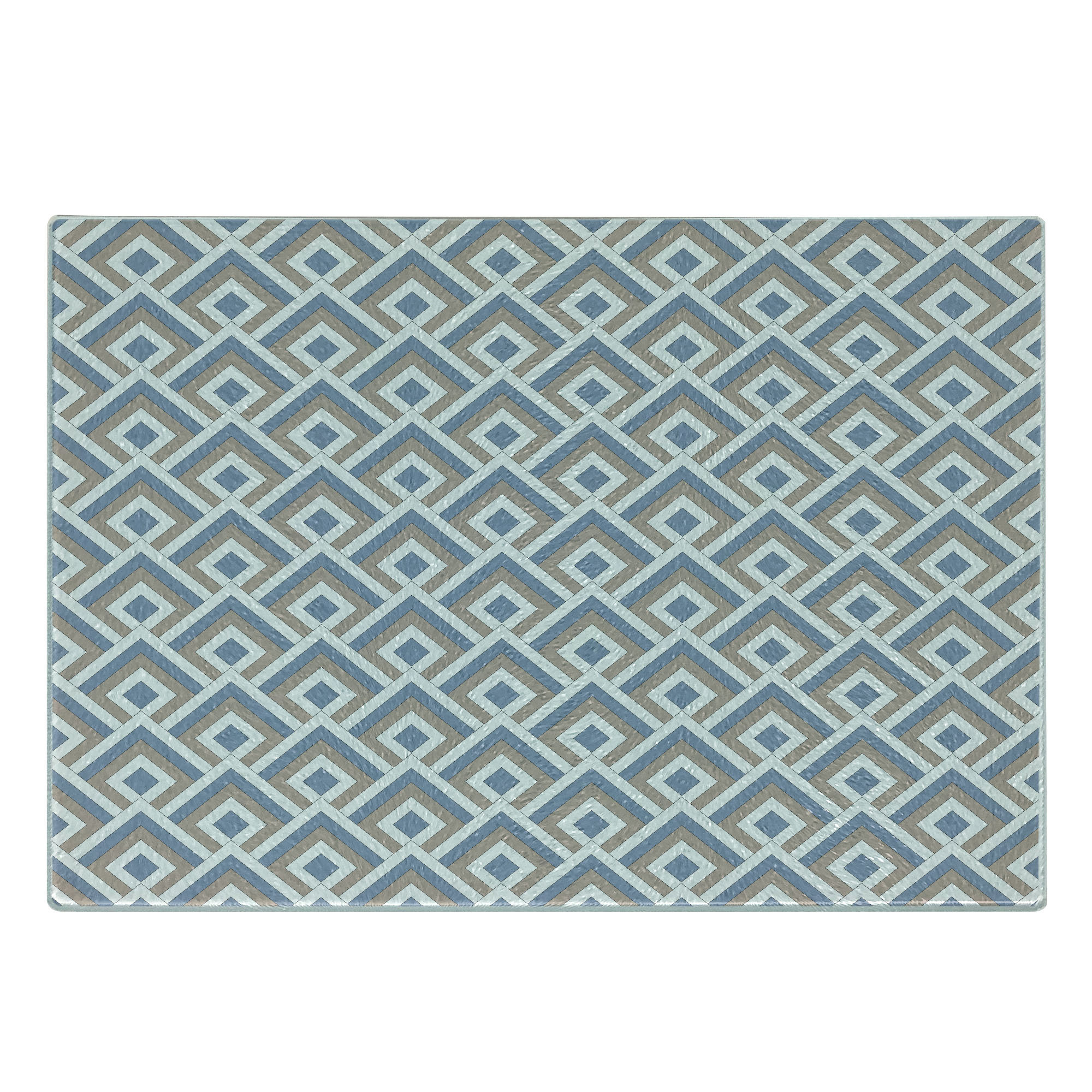 Ambesonne Geometric Tempered Glass Cutting Board Modern Nested Squares ...