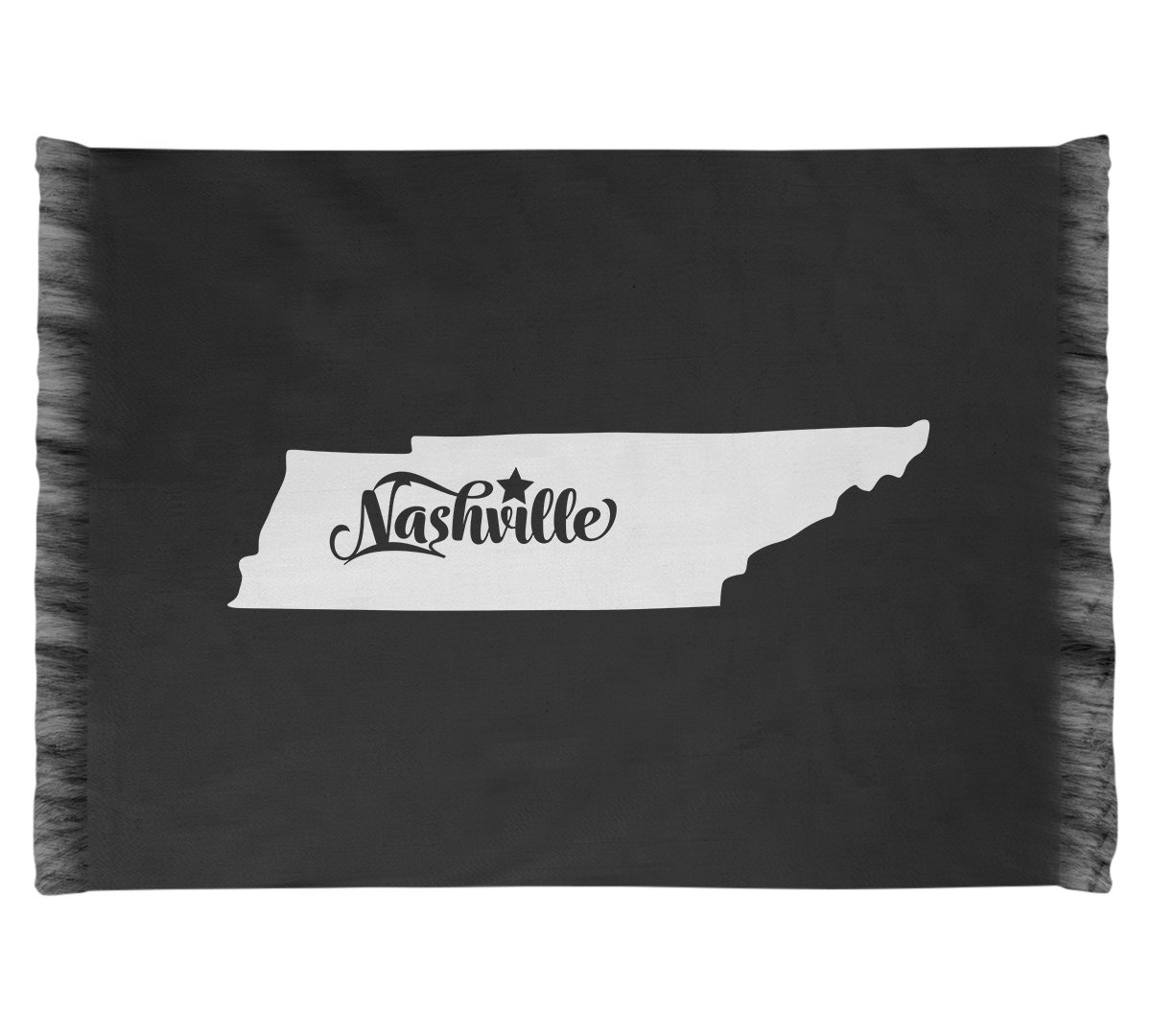 East Urban Home Nashville Tennessee Black Area Rug | Wayfair