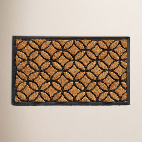 Winston Porter Bothwick Circles Non-Slip Outdoor Door Mat & Reviews ...