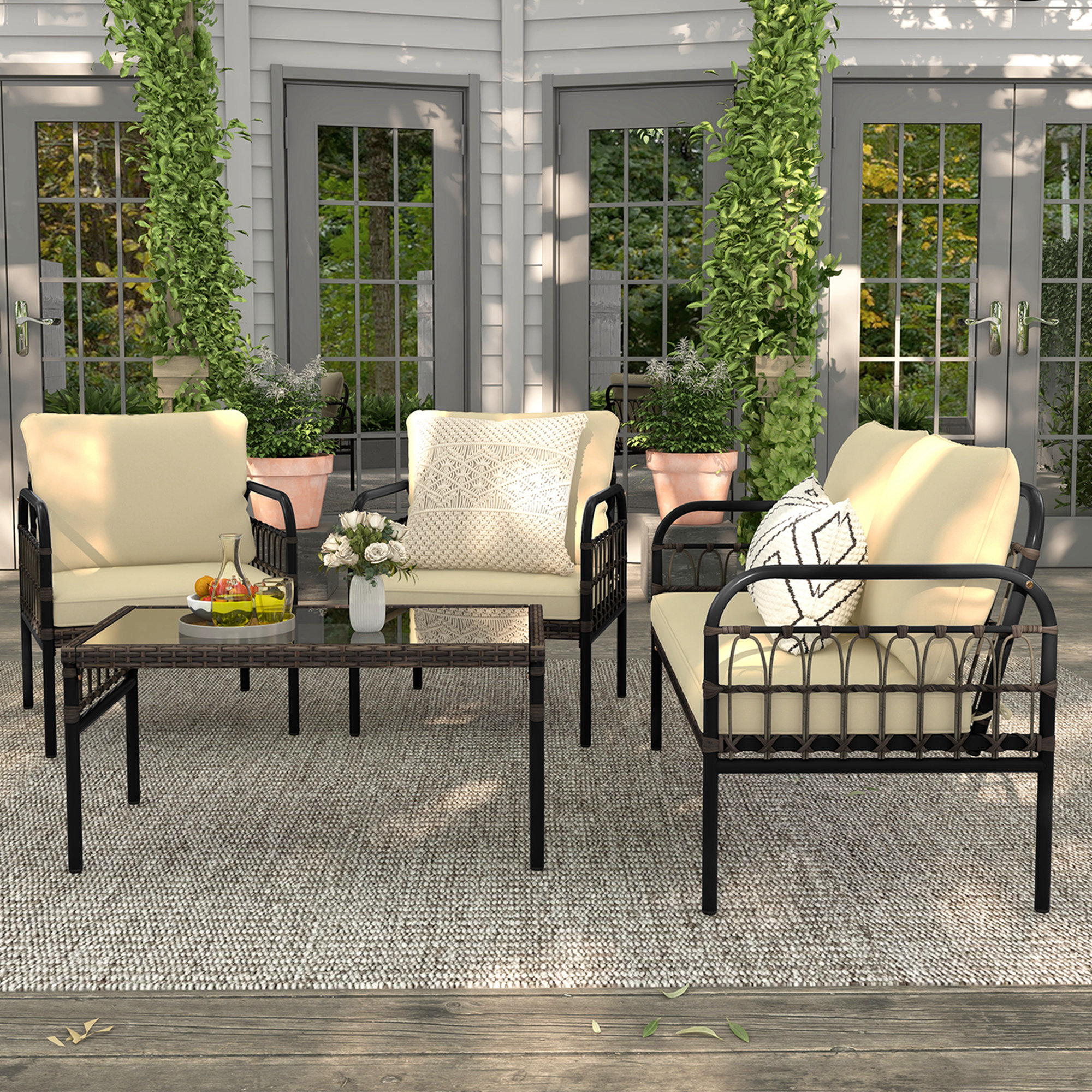 Alcott Hill® Cochard 400 - Person Outdoor Seating Group | Wayfair