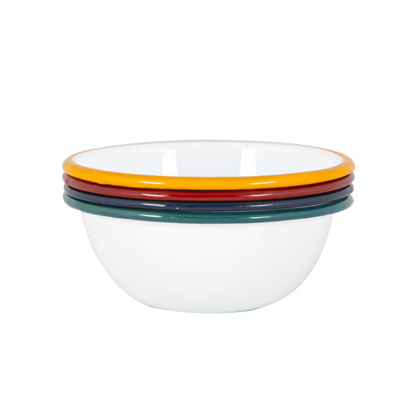 Argon Tableware - White Enamel Bowls - 16cm - 4 Colours | Wayfair.co.uk