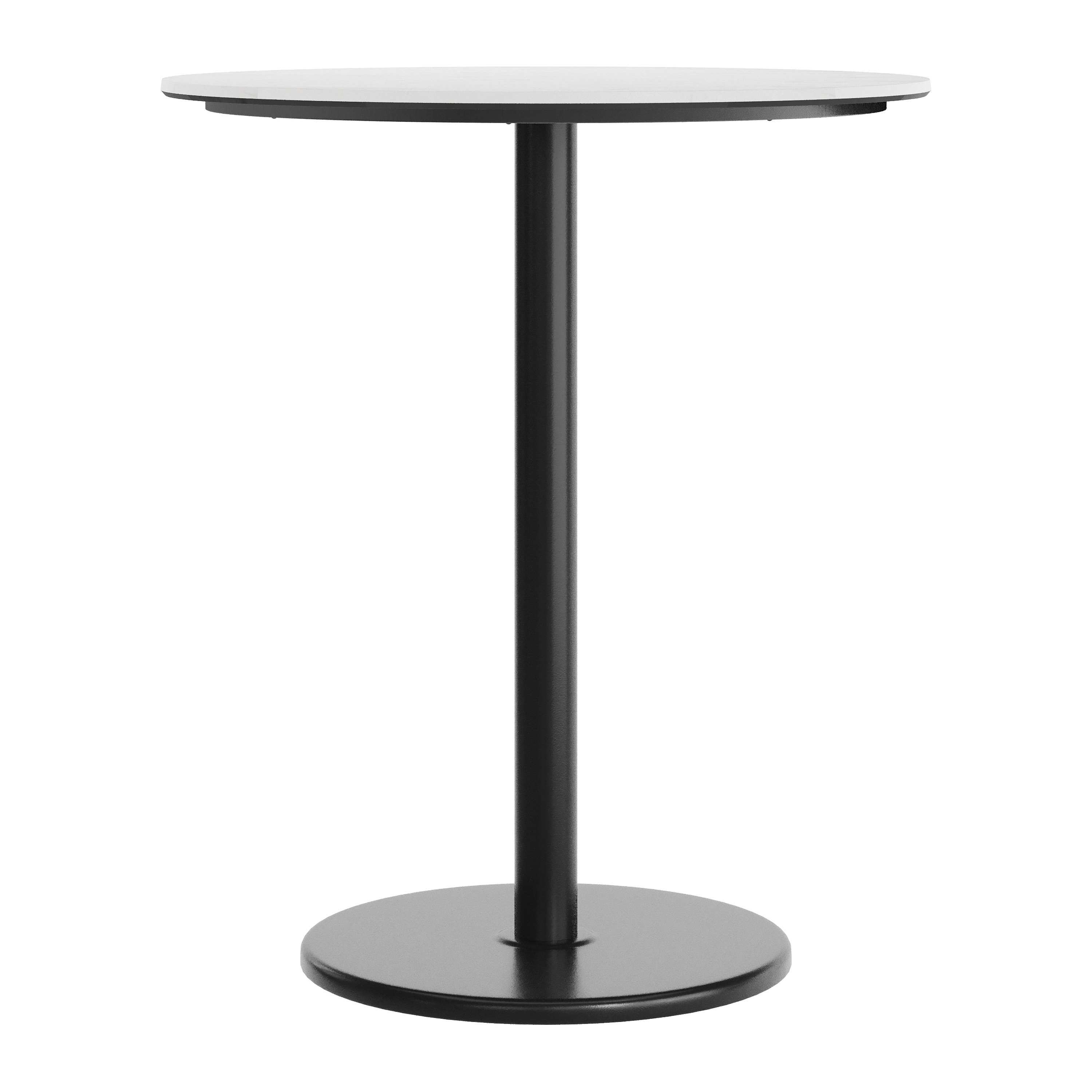 Ebern Designs Commercial HPL Tabletop With Bar Height Round Base ...