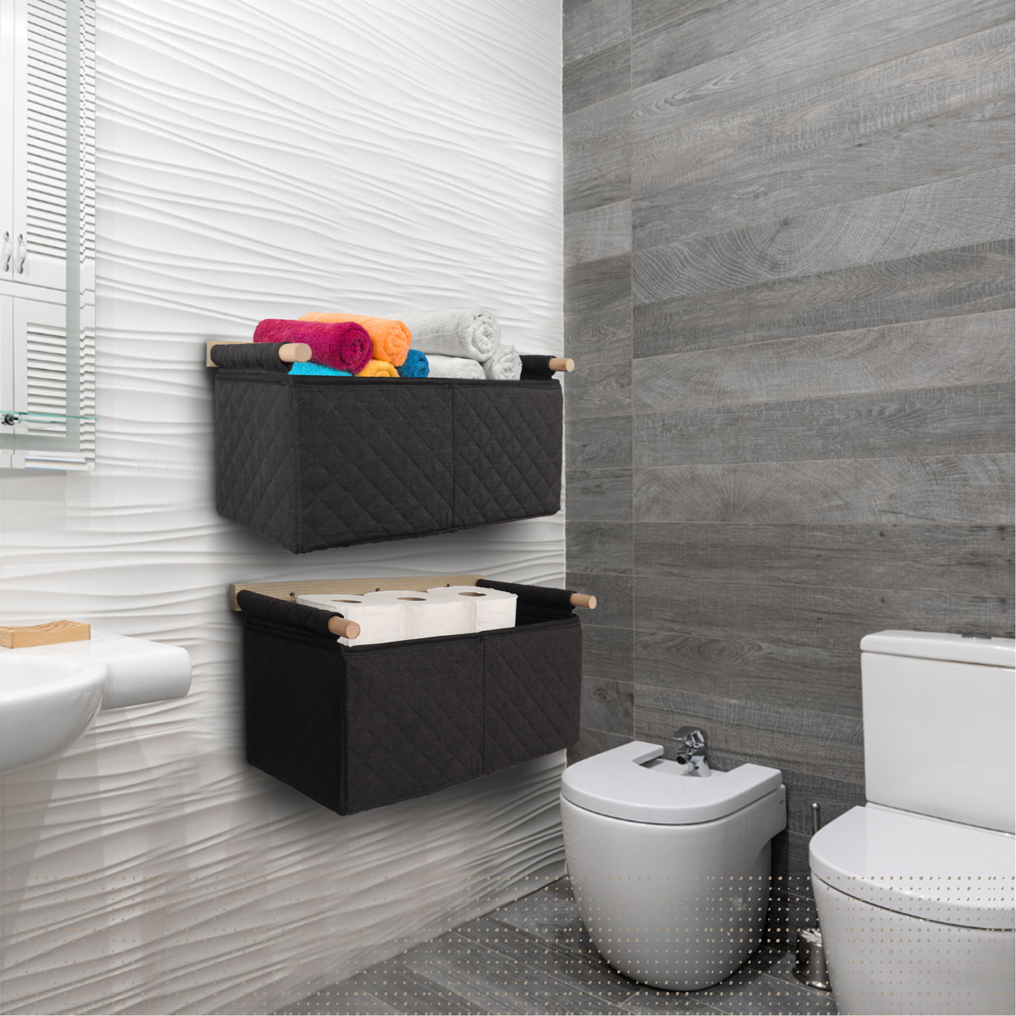 Rebrilliant 2 Pack Wall Hanging Storage Bag- Wall Storage Organizer ...